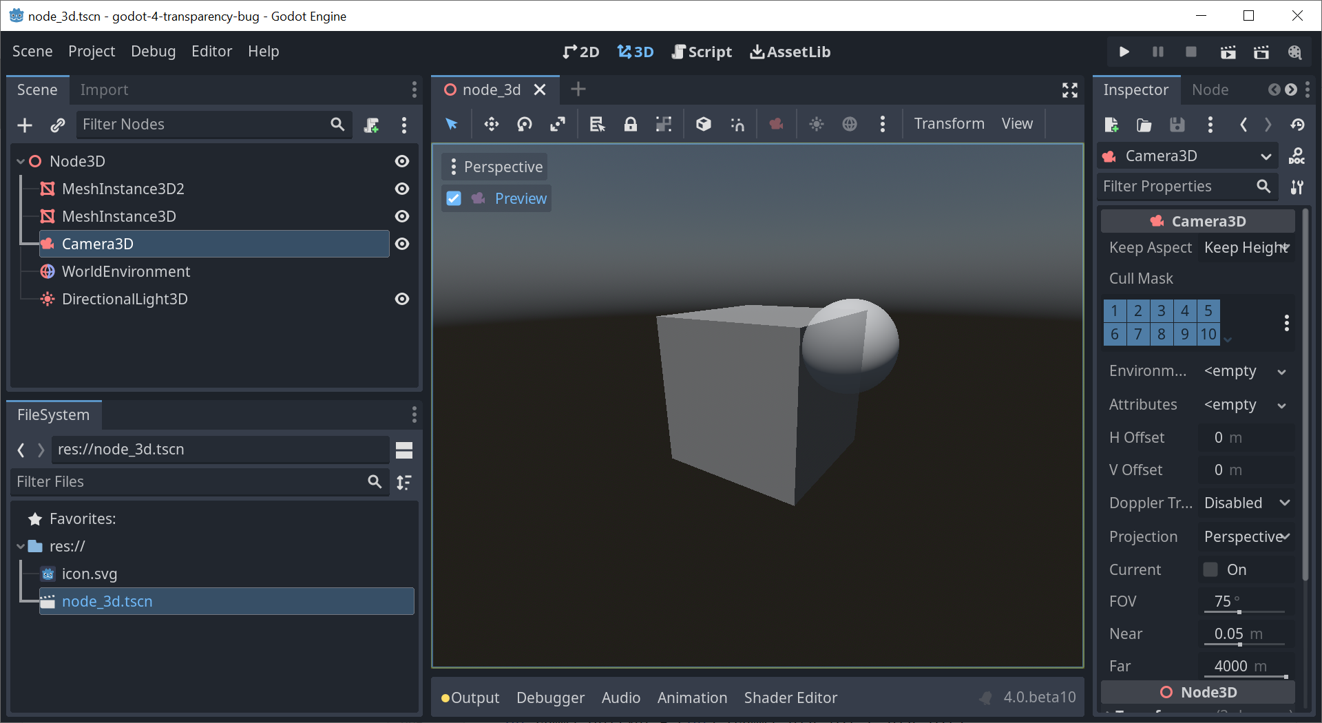 Setting Transparency On A Mesh Makes It Invisible · Issue 71333 · Godotenginegodot · Github