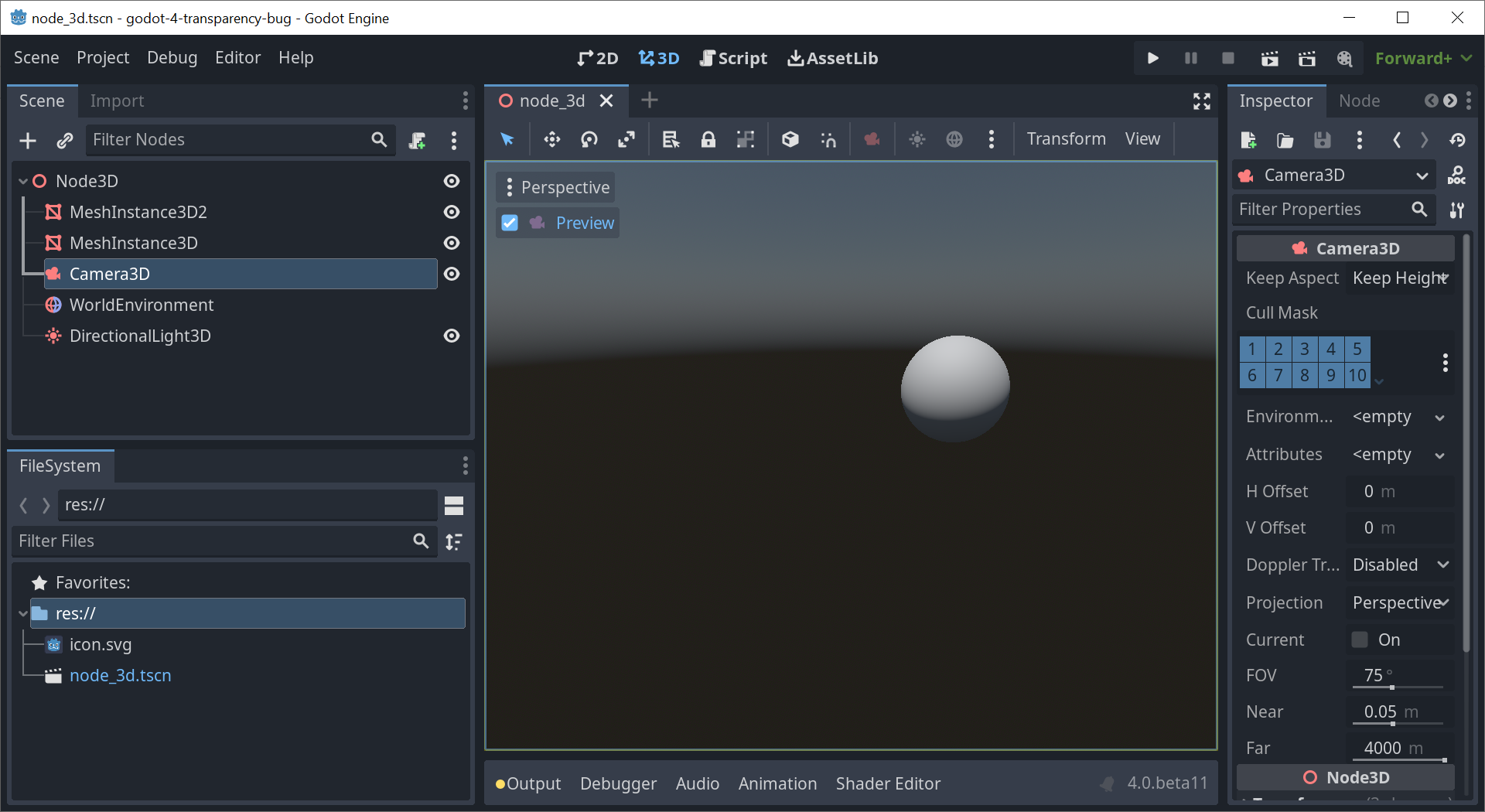 Setting Transparency On A Mesh Makes It Invisible · Issue 71333 · Godotenginegodot · Github