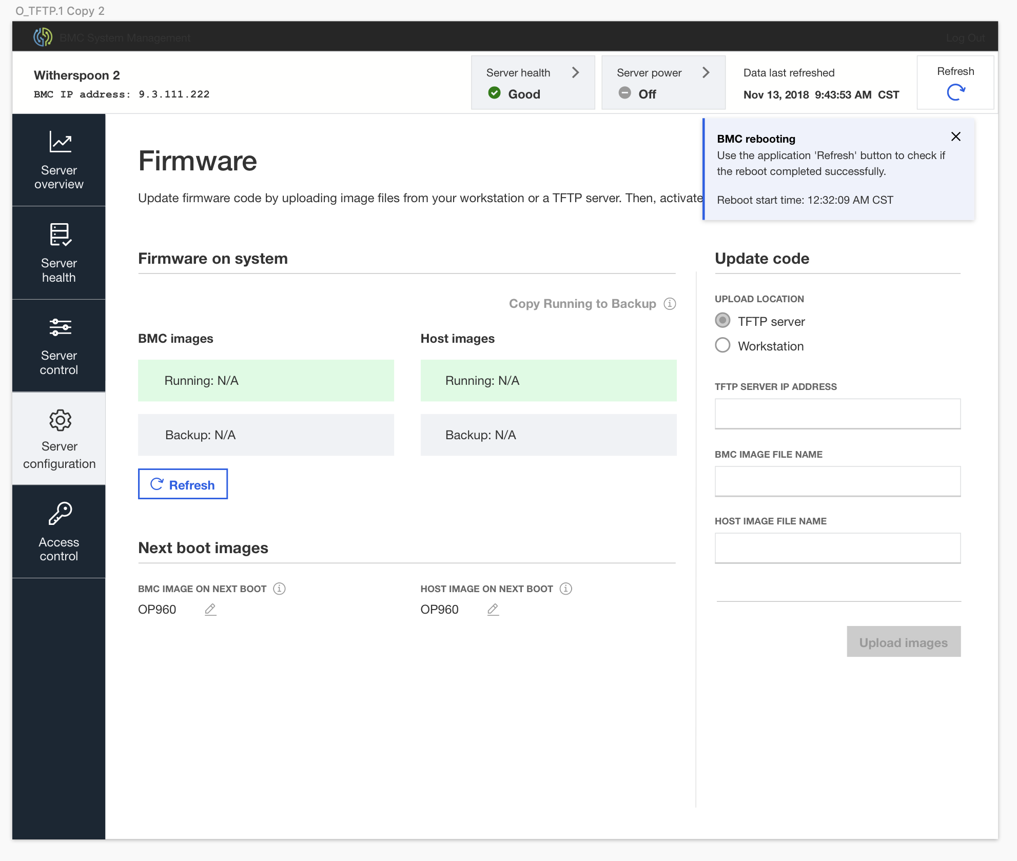 GUI : Design : Create consistent experience for shutdown & reboot operations · Issue #1155 · ibm ...