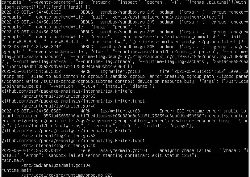 Sandbox failed (error starting container: exit status 125) · Issue #271 ...
