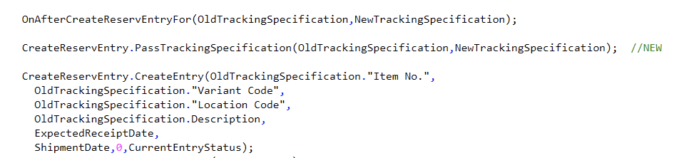 [Event request] Page 6510 and Codeunit 99000830 - PassTrackingSpecification · Issue #2042 ...