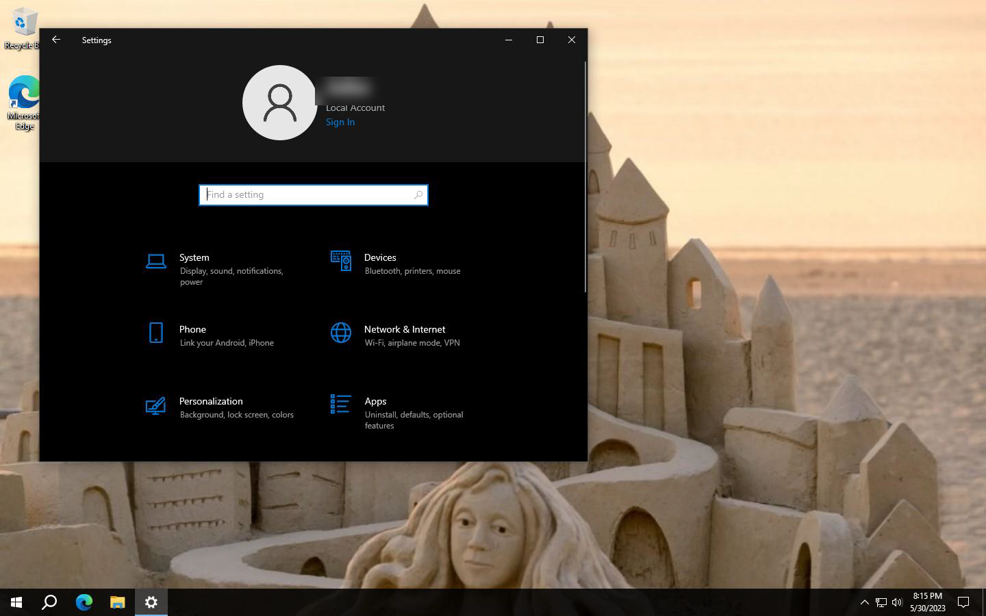human.py automated interaction will often start the Settings app and/or ...