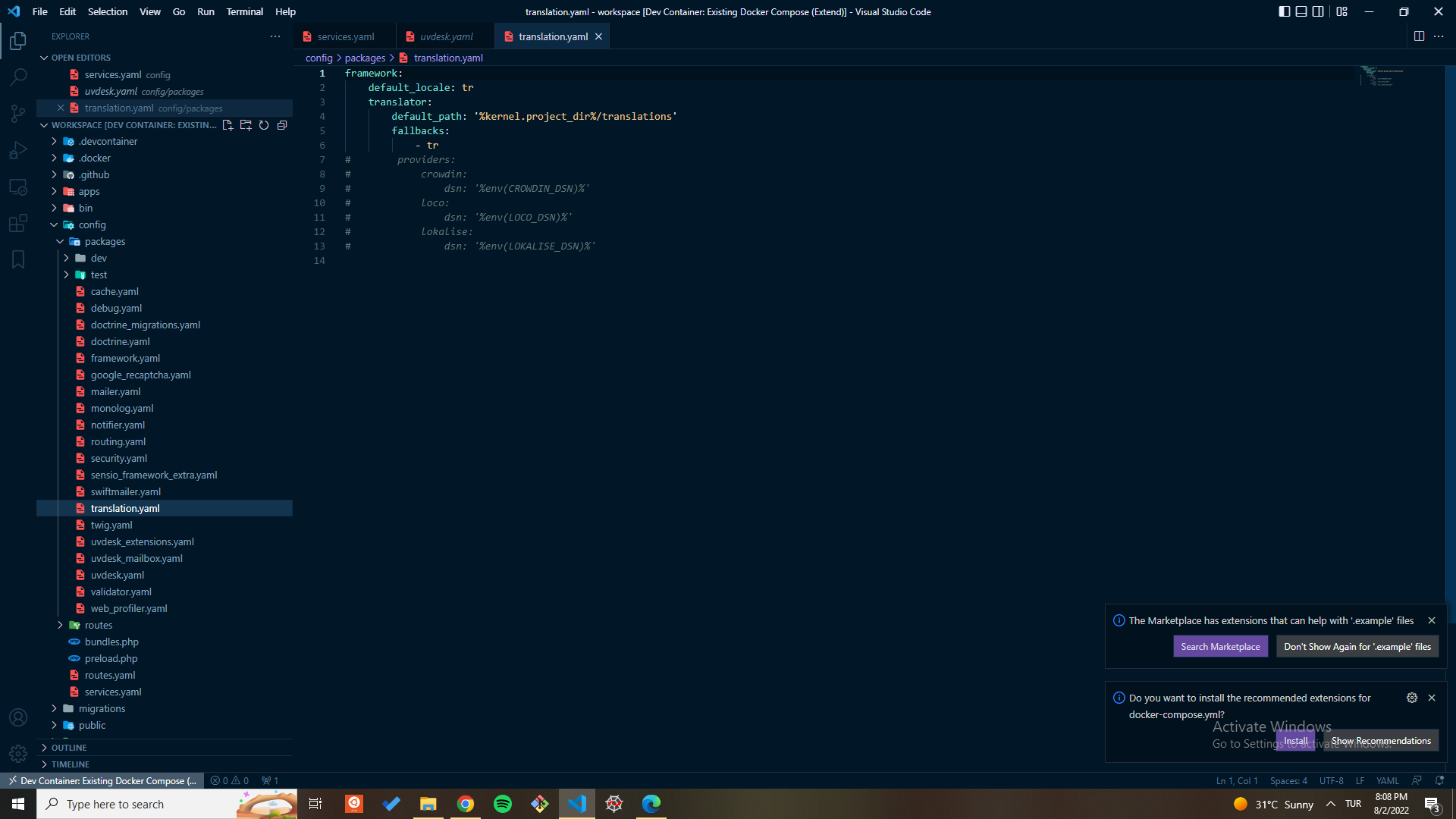 Language · Uvdesk Community Skeleton · Discussion 587 · Github