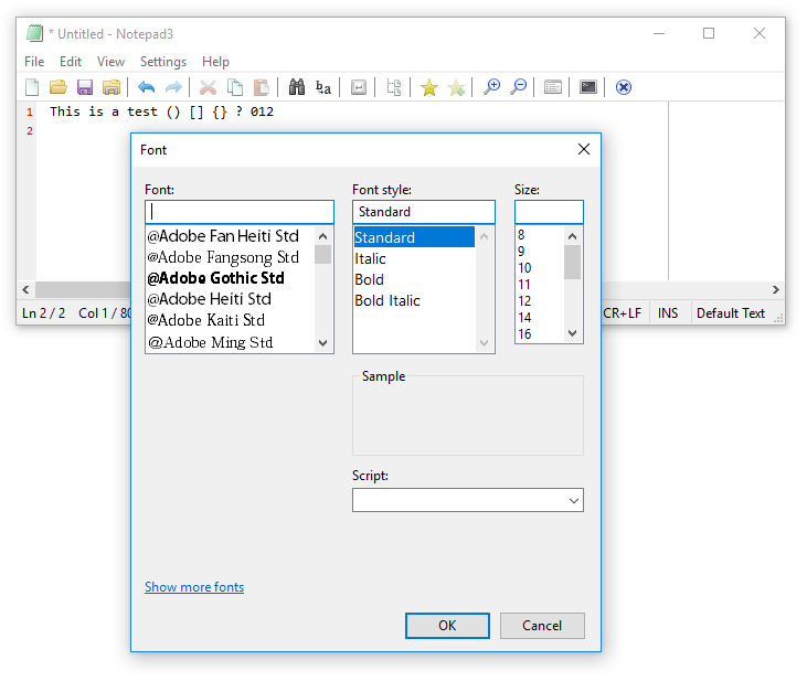 Font and schemes · Issue #236 · rizonesoft/Notepad3 · GitHub