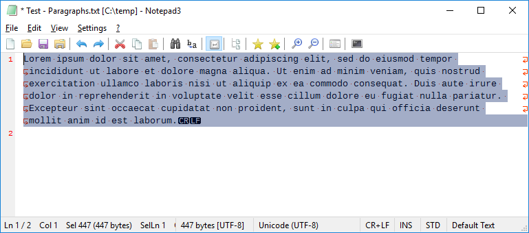 "Join paragraphs" function not working correctly · Issue #288 · rizonesoft/Notepad3 · GitHub