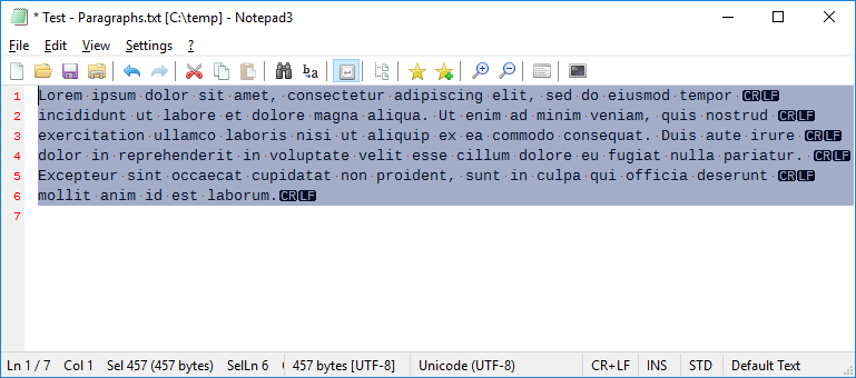 "Join paragraphs" function not working correctly · Issue #288 · rizonesoft/Notepad3 · GitHub