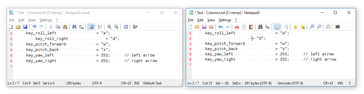 "Indent" function replaces selected text · Issue #319 · rizonesoft/Notepad3 · GitHub