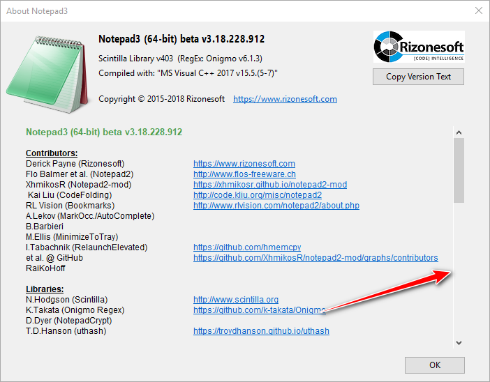 About dialog · Issue #292 · rizonesoft/Notepad3 · GitHub