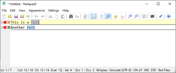 Are there any trick/option for search and mark all lines with same word ...