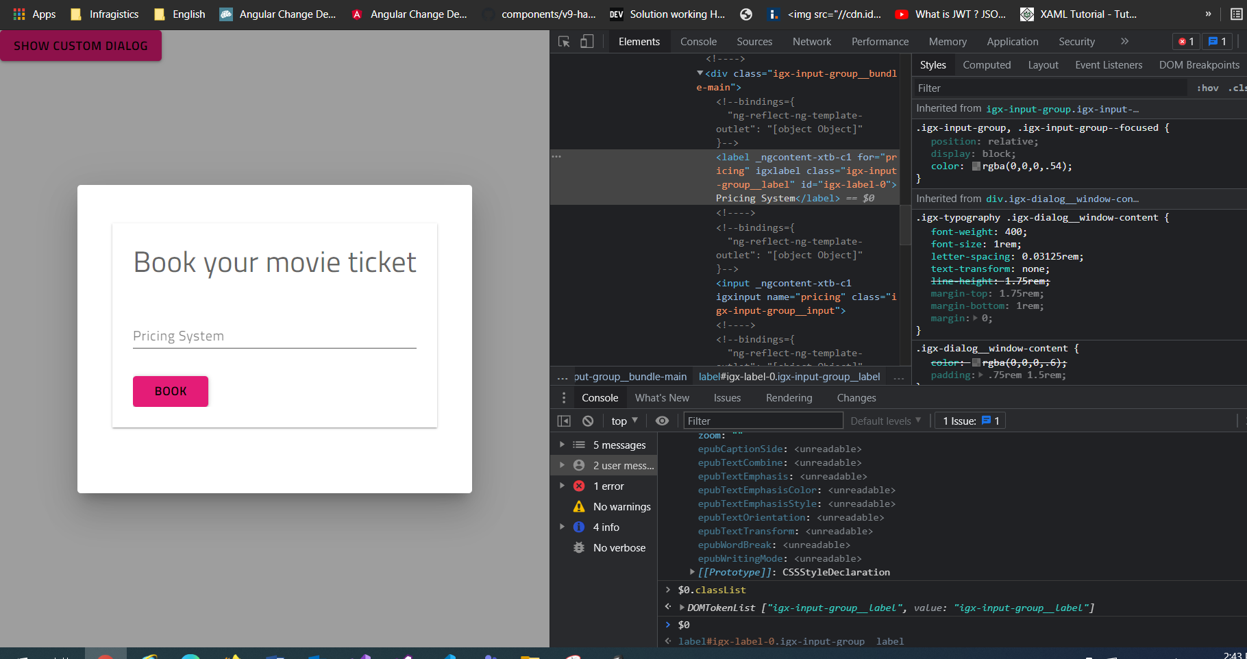 igxDialog dialog_window-content styles propagation · Issue #10019 · IgniteUI/igniteui-angular ...