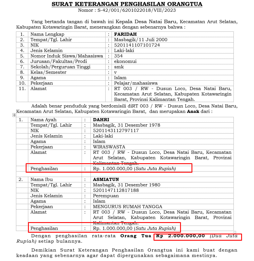 TinyMCE kekurangan dalam konversi surat penghasilan orang tua · Issue #7069 · OpenSID/OpenSID ...