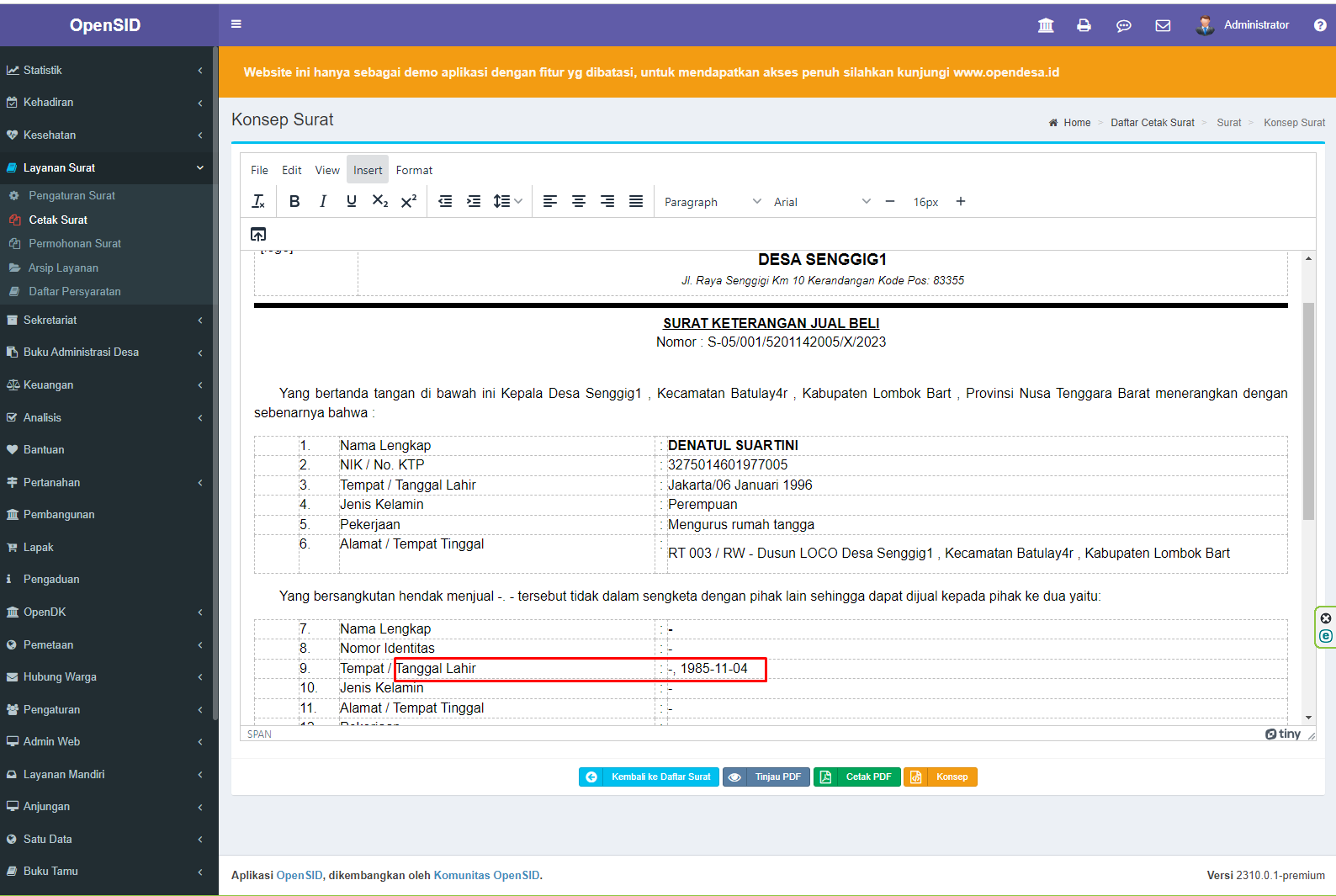 Format Tanggal pada isian layanan surat TinyMCE sebaiknya "DD-MM-YYYY" · Issue #7193 · OpenSID ...