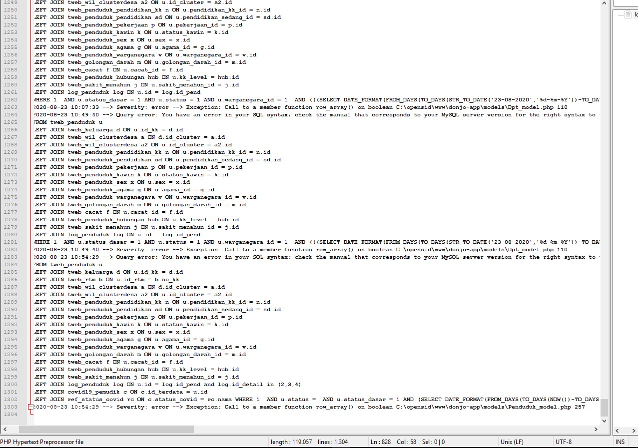 Fitur Pencarian Spesifik muncul HTTP ERROR 500 · Issue #3492 · OpenSID ...