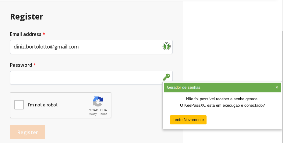 Password generator - Unable to receive password · Issue #1747 · keepassxreboot/keepassxc-browser ...