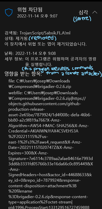 Windows defender sees zip file as trojan malware · Issue #77 · timsutton/brigadier · GitHub