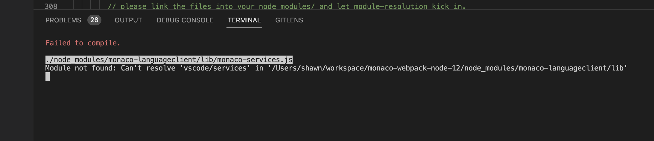 Cannot Resolve Vscodeservices · Issue 458 · Typefoxmonaco Languageclient · Github 1303