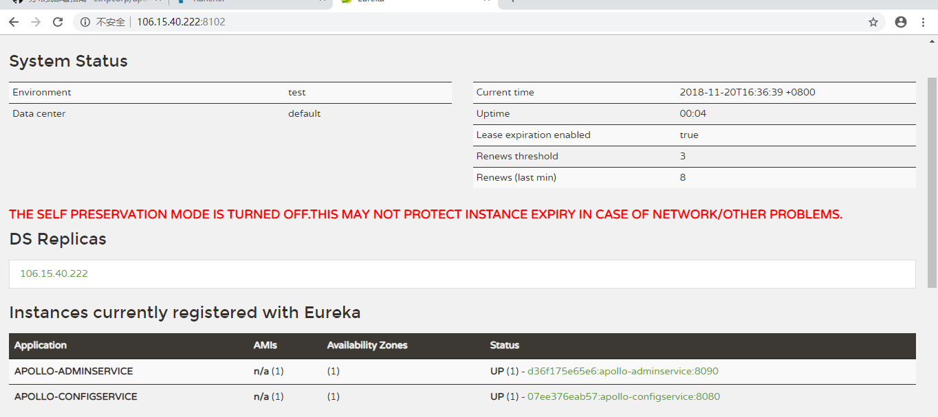 Rancher+Docker部署成功后，configservice和adminservice频繁重启，导致portal不能正常工作，请大神指教 · Issue #1689 ...