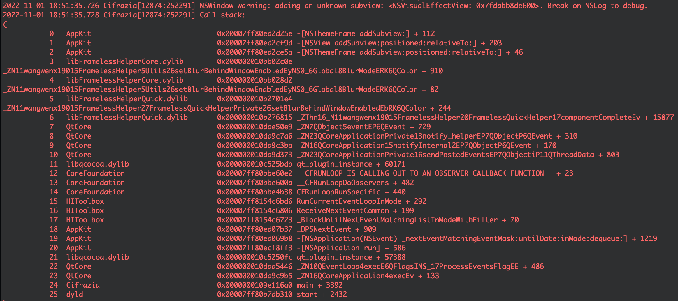 Error when calling the uninitialize function · Issue #176 · wangwenx190/framelesshelper · GitHub