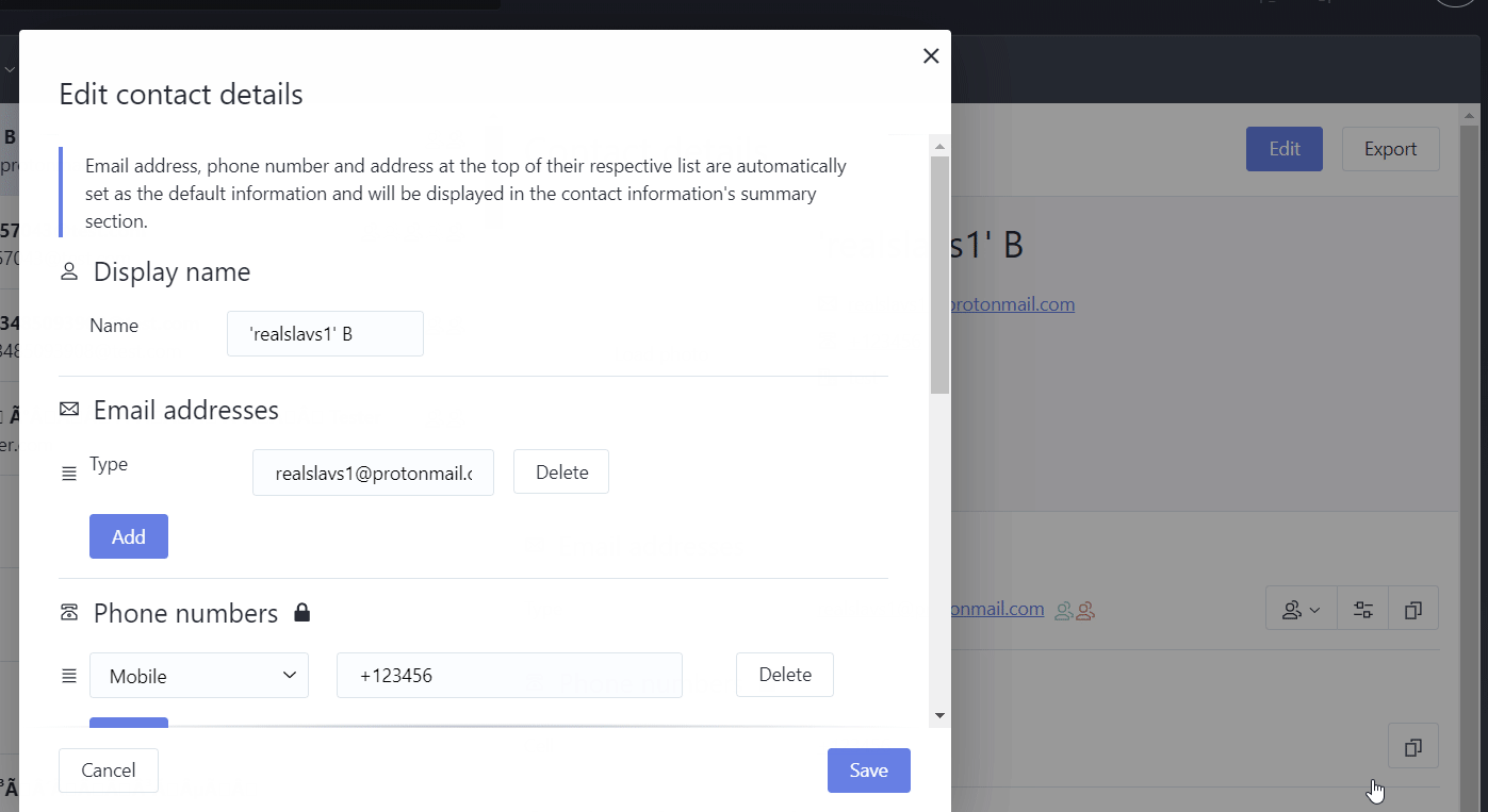 'Mobile' type numbers are shown as 'Cell' · Issue #321 · ProtonMail/proton-contacts · GitHub