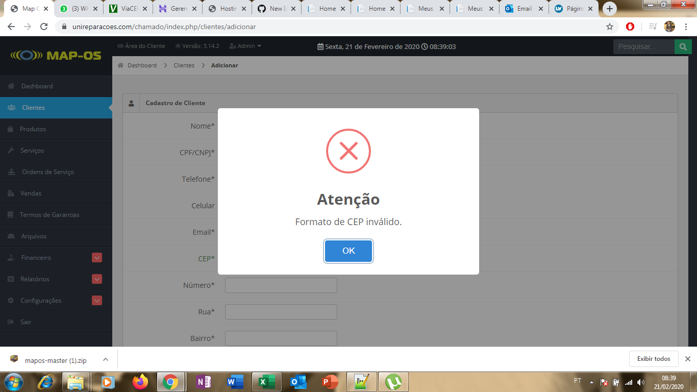 Erro cep Portugual · Issue #573 · RamonSilva20/mapos · GitHub
