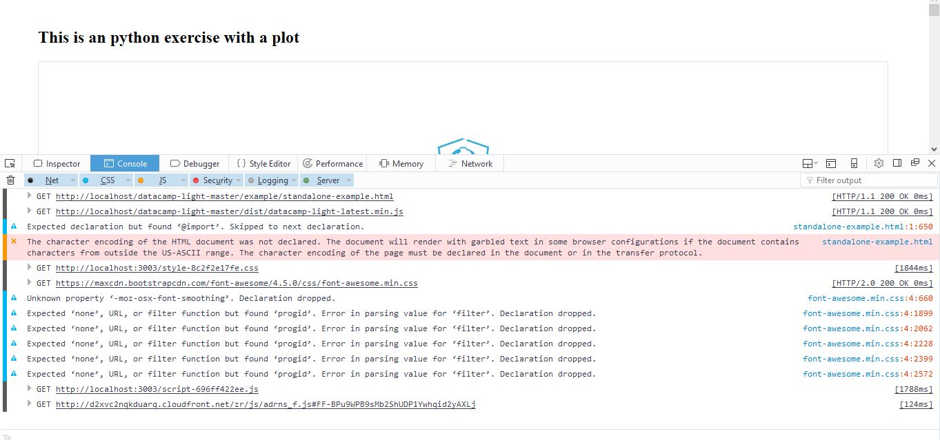 Stuck On Loading Datacamp Light · Issue 46 · Datacampdatacamp Light · Github 