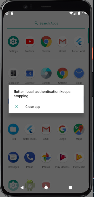 [local_auth] Pattern authentication glitches on some devices · Issue #83773 · flutter/flutter ...
