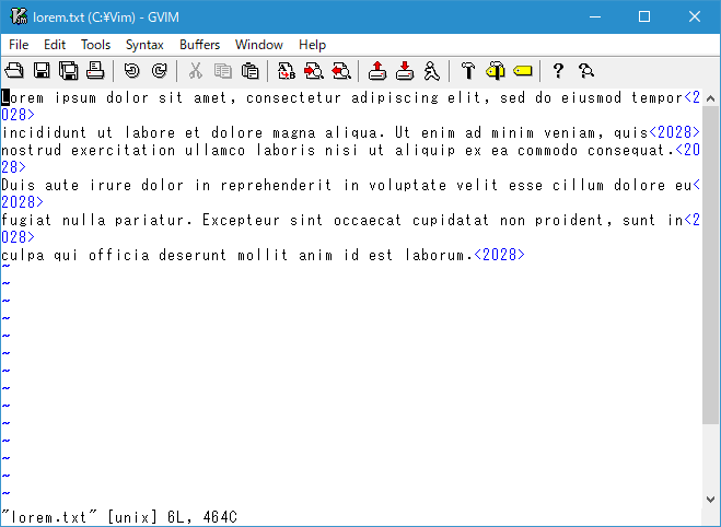 U+2028を含むファイルをgvim.exeで開くと表示が乱れる · Issue #1253 · vim-jp/issues · GitHub