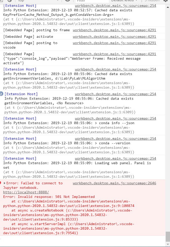 Failed to connect to Jupyter notebook · Issue #2525 · microsoft/vscode-jupyter · GitHub