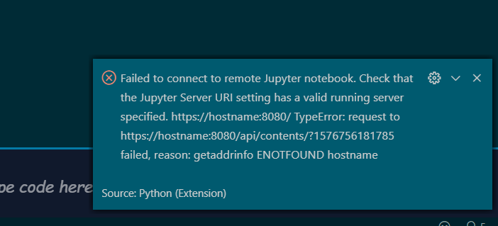Failed To Connect To Jupyter Notebook · Issue 2525 · Microsoftvscode Jupyter · Github