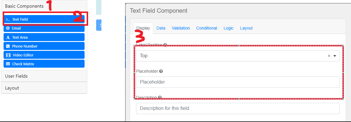 You can pass an options object to the builder component and set ignore: true on the fields you ...
