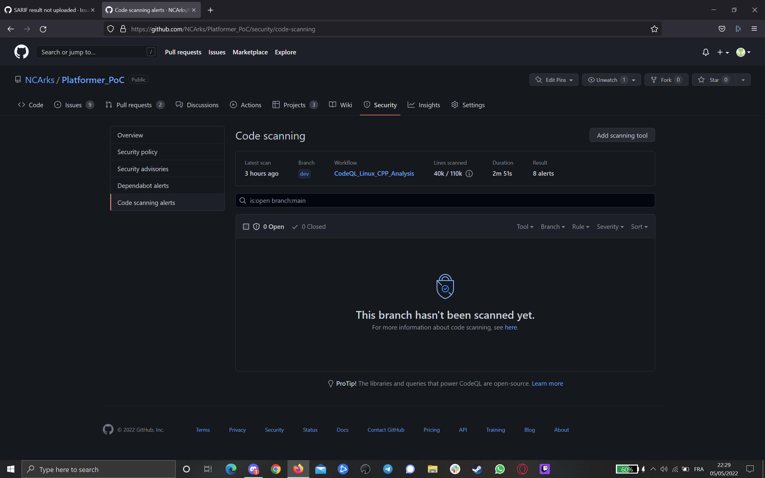 SARIF result not uploaded · Issue #1058 · github/codeql-action · GitHub