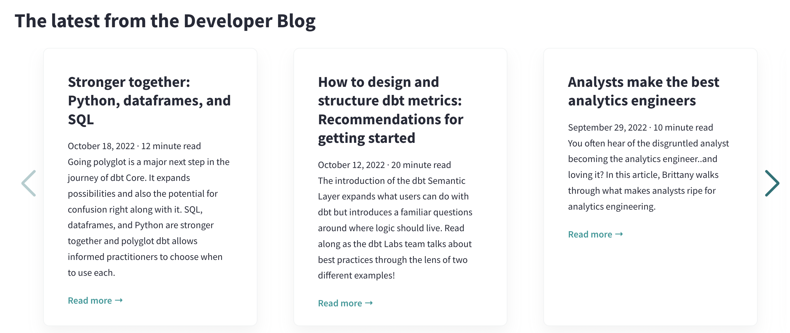 DevBlog - Stronger together: Python, dataframes, and SQL by dbeatty10 · Pull Request #2281 · dbt ...