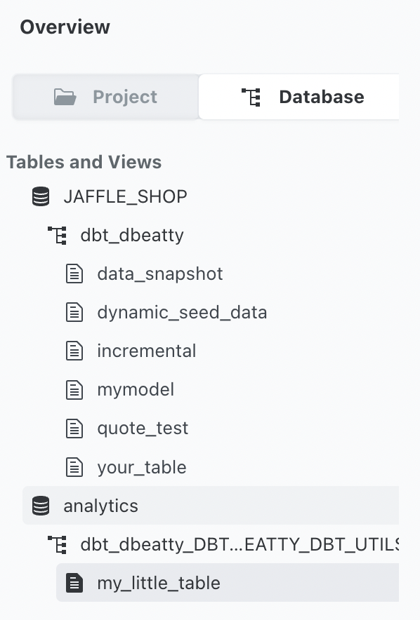 [ct 1712] [bug] Information Schema Columns Not Included In Dbt Docs For Non Default Database