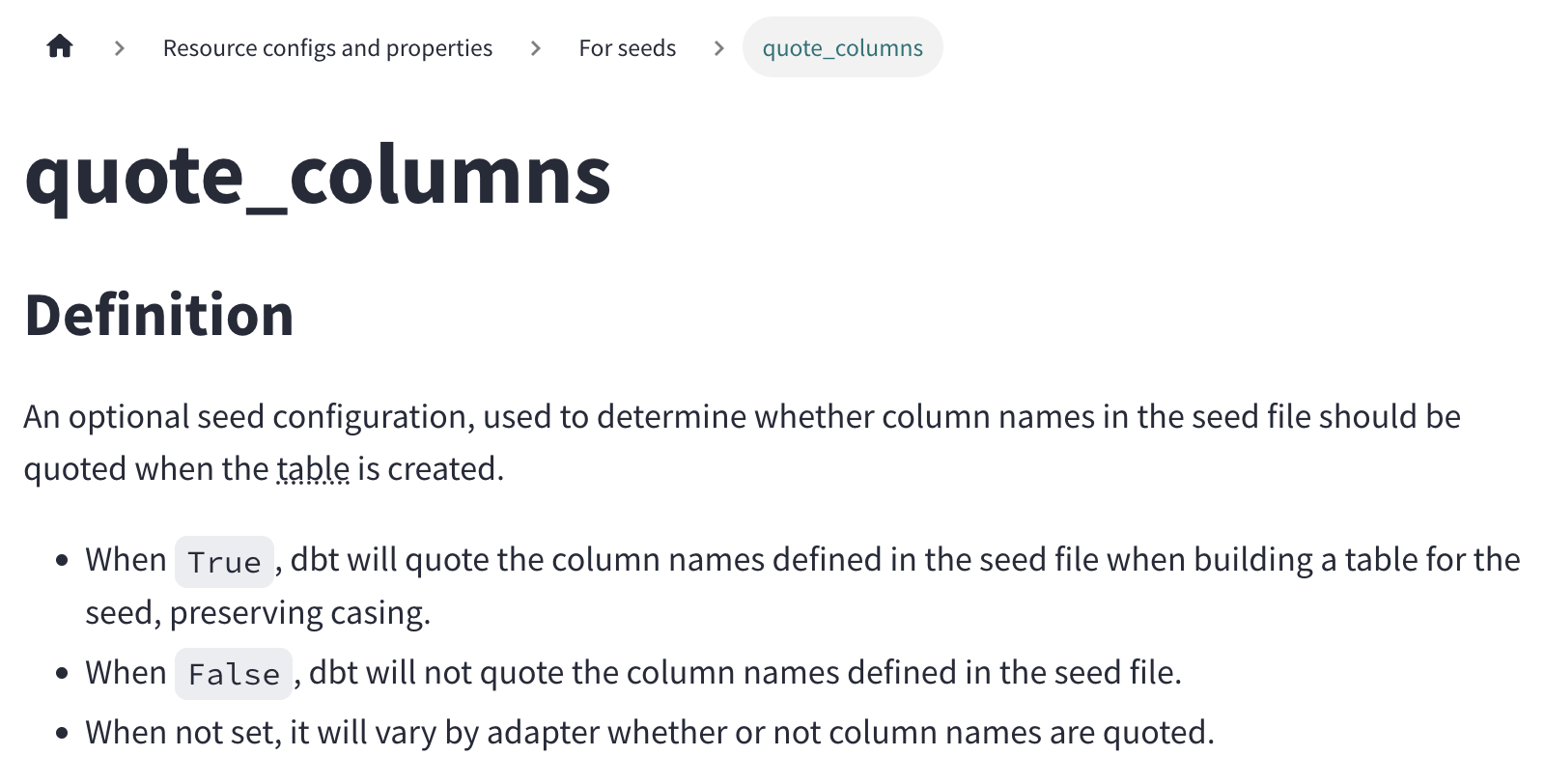 [ct 2370] Inconsistent Behaviour Of Dbt Seed And Column Quoting For Postgres And Snowflake