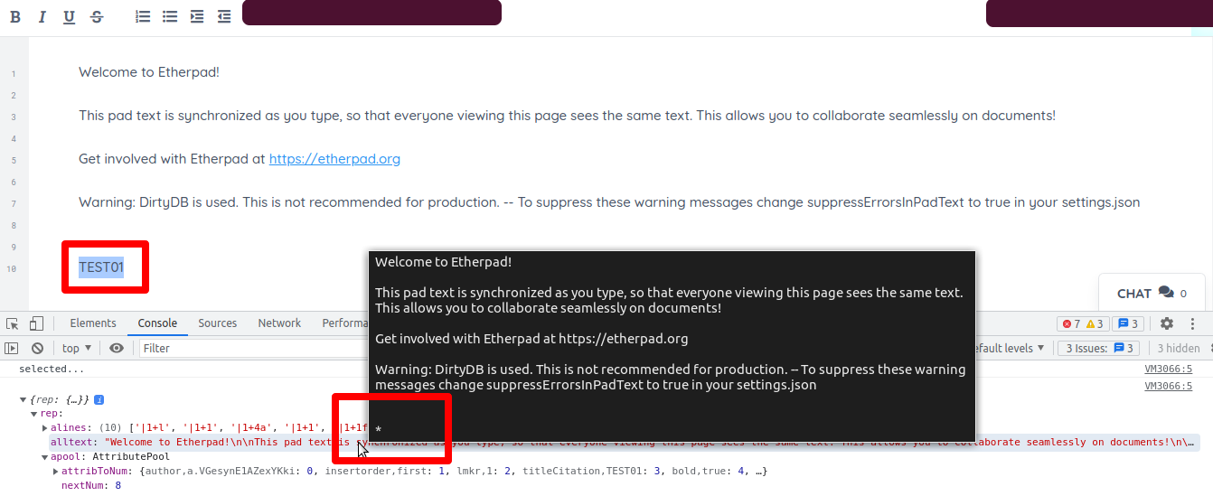 rep.alltext shows `*` for newly added text. · Issue #5274 · ether/etherpad-lite · GitHub
