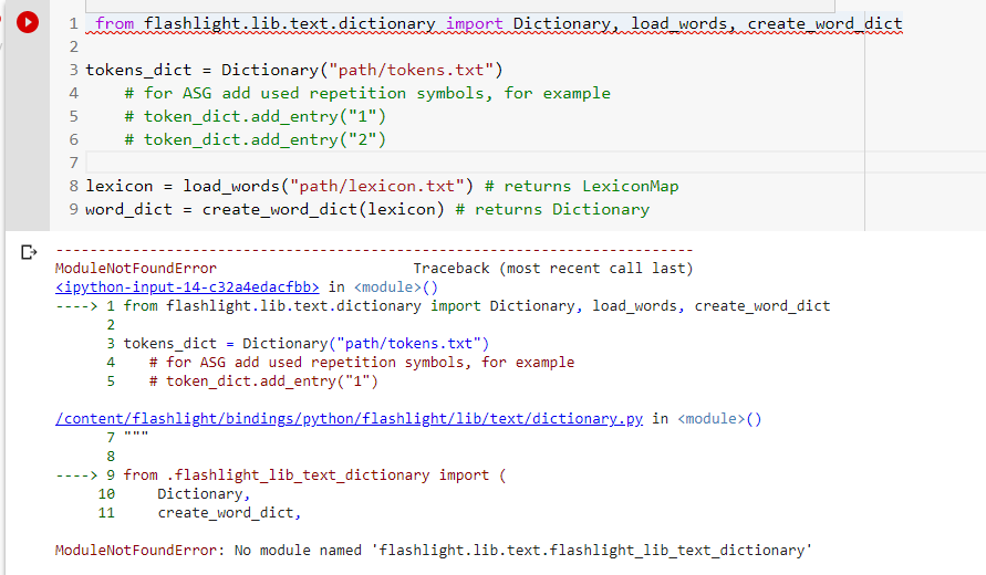[ No module named 'flashlight.lib.audio.flashlight_lib_audio_feature ...
