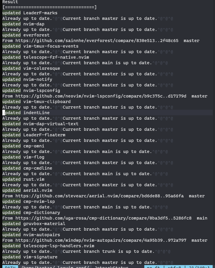 ^@ signs in JetpackStaus · Issue #71 · tani/vim-jetpack · GitHub