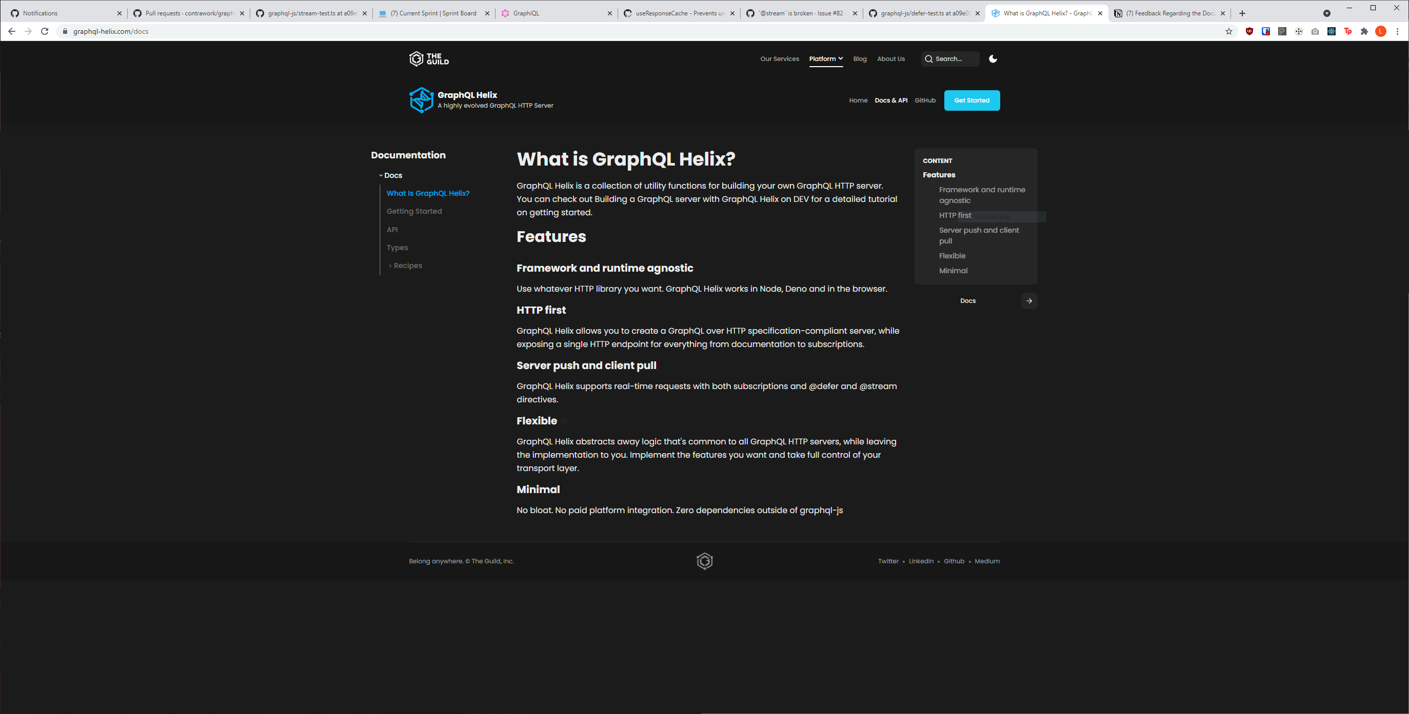 Footer does not stick to the end of the page · Issue #307 · the-guild-org/the-guild-docs · GitHub