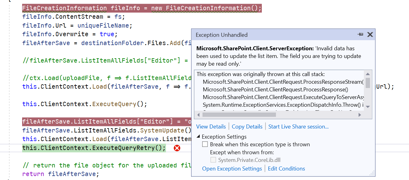 Is there a way to update the Editor filed of an uploaded file or create the file with specific ...