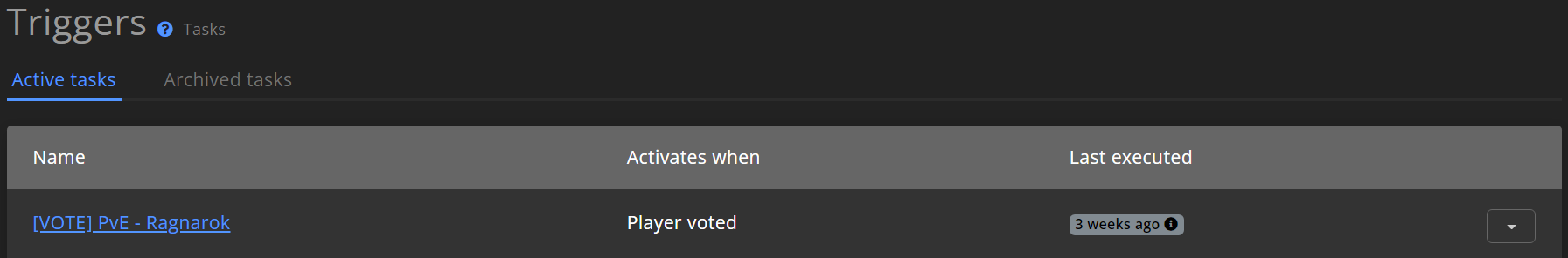 Trigger Task not Updating with Execution Tag? · Issue #195 · gameserverapp/Platform · GitHub