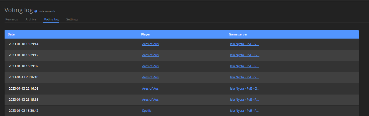 TopArkServers --> TopGameServers and Voting API · Issue #314 · gameserverapp/Platform · GitHub