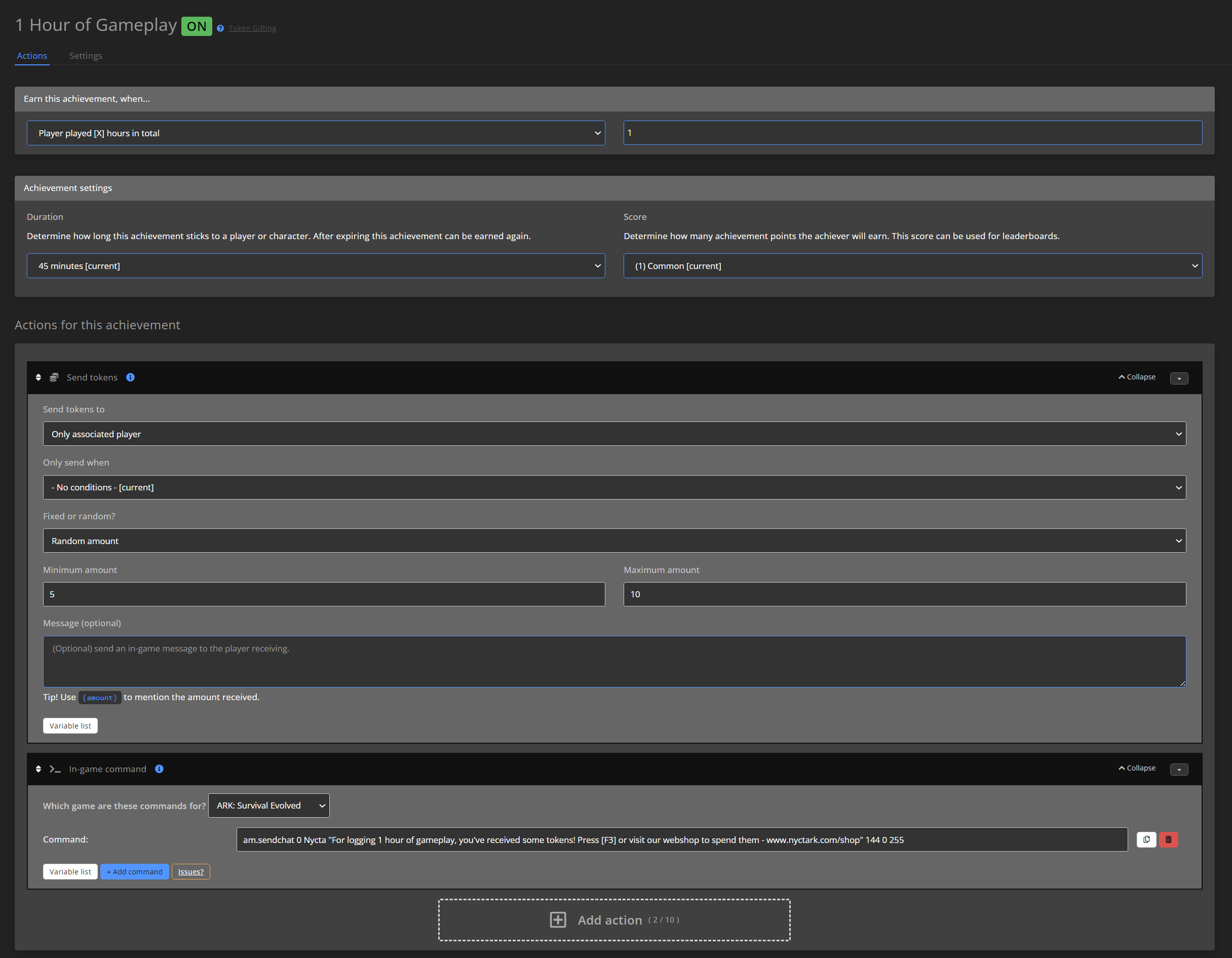 Achievement For Gameplay Time Not Registering Server · Issue #363 · gameserverapp/Platform · GitHub