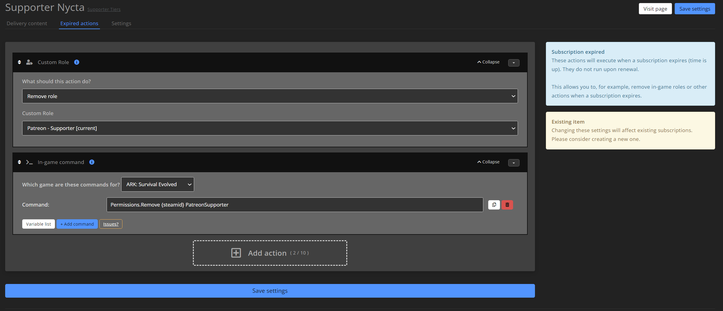 Patreon - Upgrades to Higher Tiers Only Being Partially Completed · Issue #369 · gameserverapp ...