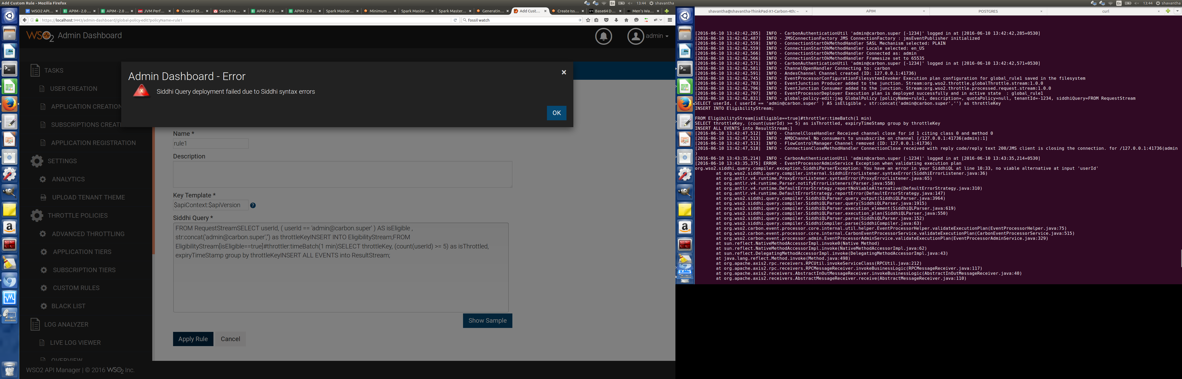 custom rule syntax validation behavior needs improvement when validating the siddhi query ...