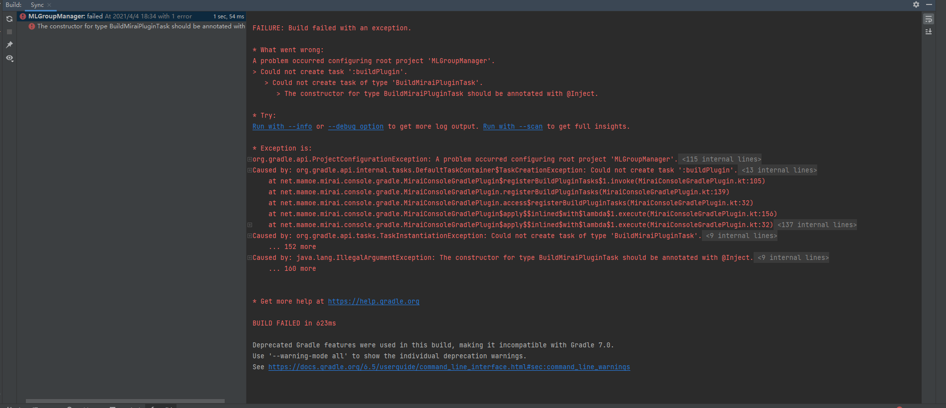 gradle插件错误 · Issue #324 · mamoe/mirai-console · GitHub
