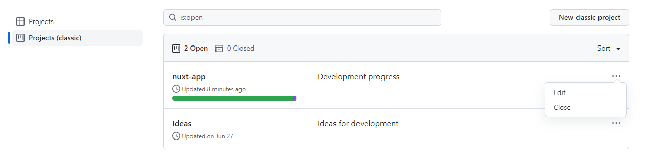 Move classic projects from repos · community · Discussion #38673 · GitHub