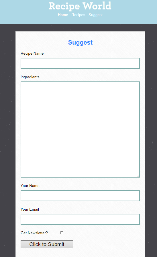 GitHub - aaarafat/Recipe-World: A small website made using HTML & CSS.