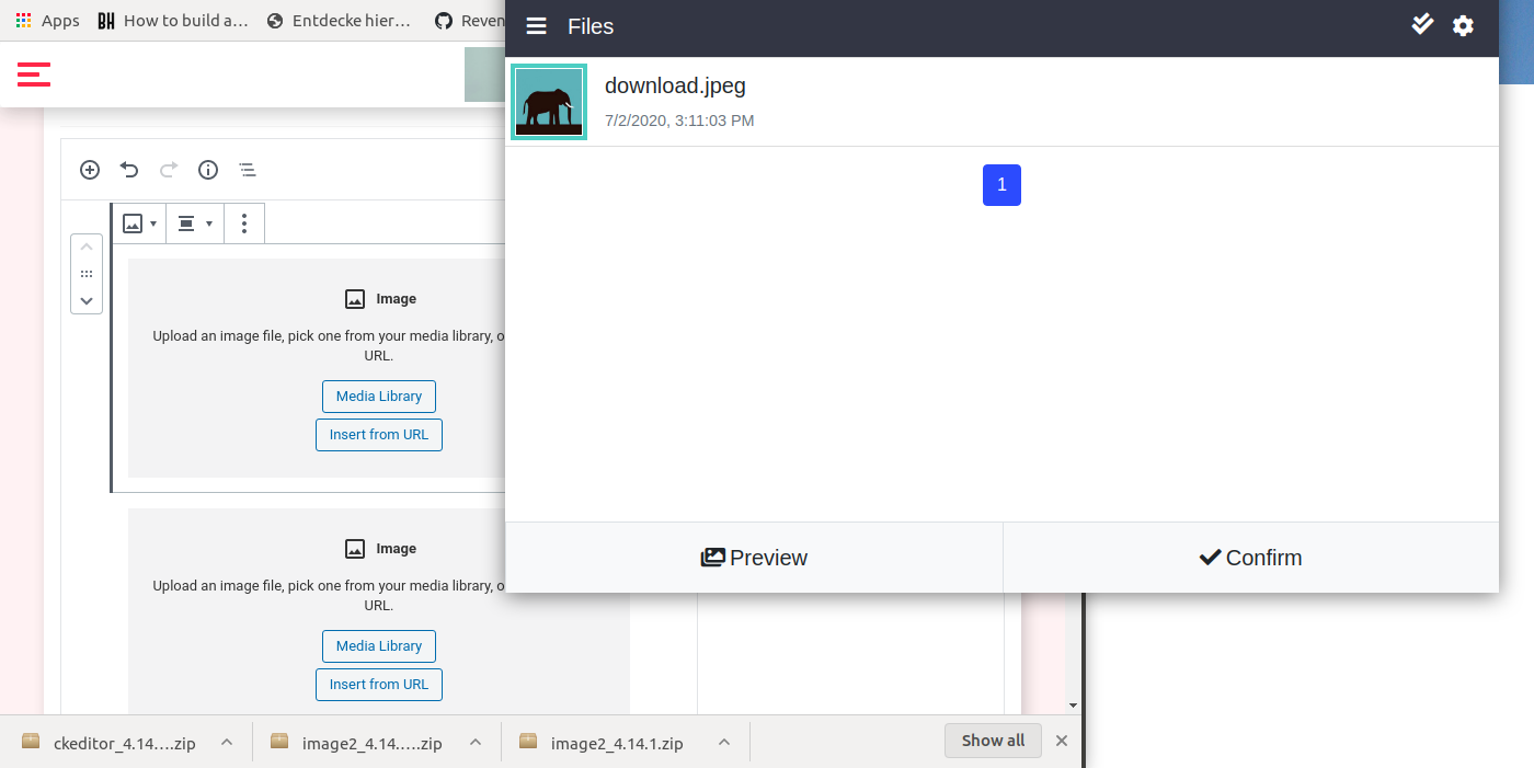 Unable to confirm selected files · Issue #103 · VanOns/laraberg · GitHub