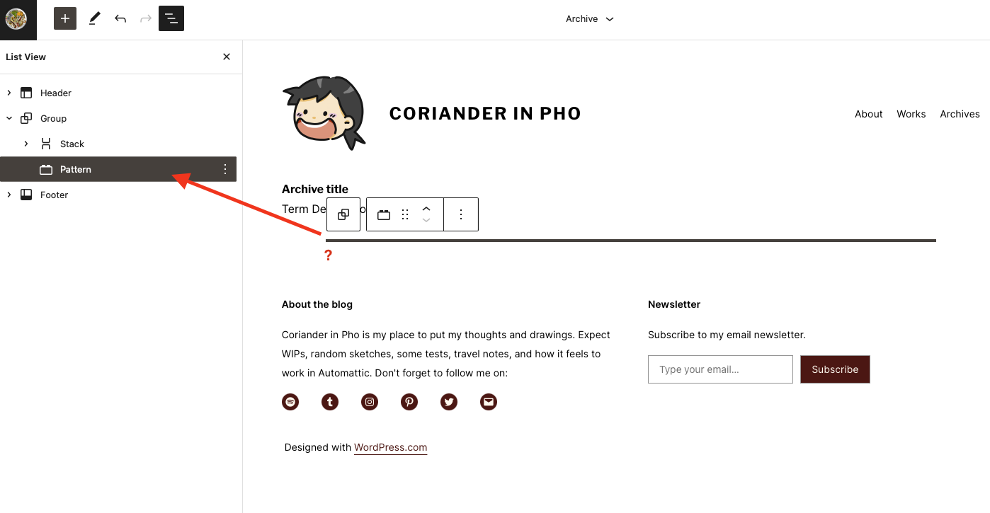 Theme Masu: Missing post content (Query Loop Block) on template Archive · Issue #6682 ...