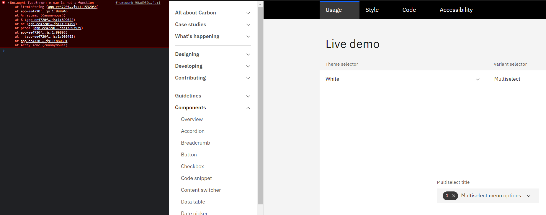 Carbon Components React Multiselect Not Filterable Bug When Typing If Menu Open · Issue 9938